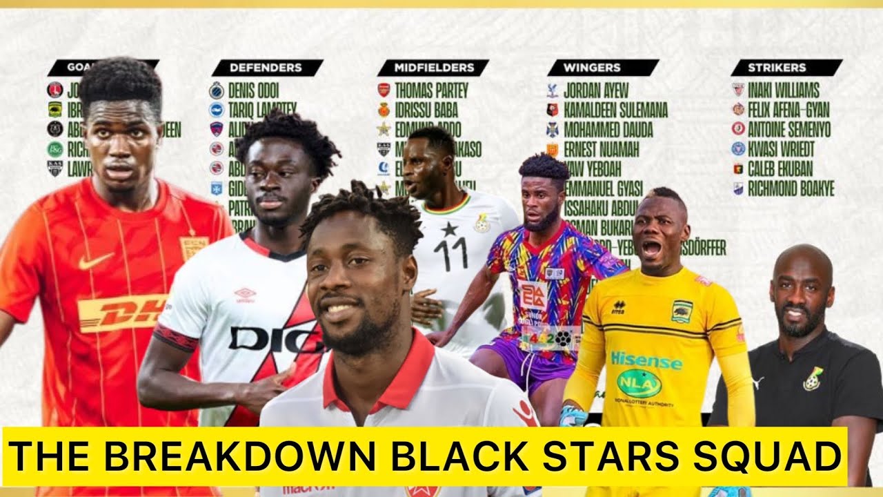 The Breakdown Of Confirmed Ghana Black Stars Provisional Squad, New ...