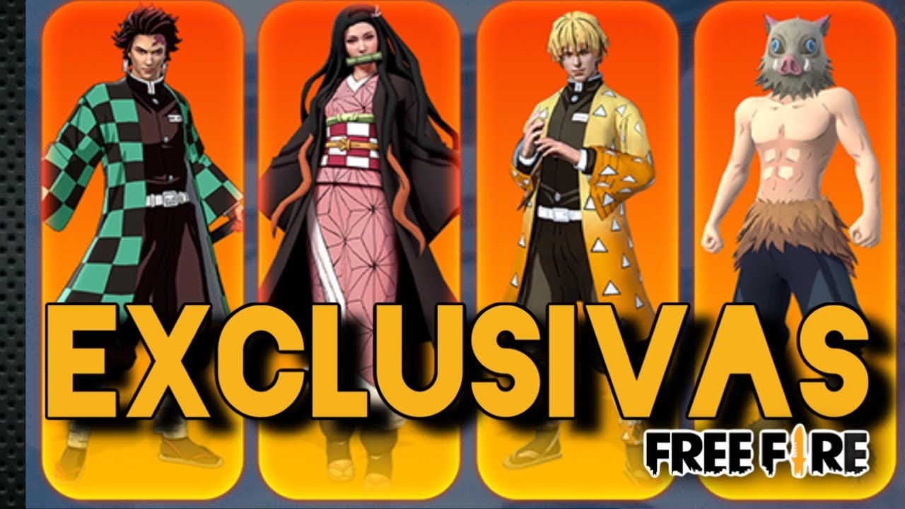 DEMON SLAYER, LAS SKINS EXCLUSIVAS DE FREE FIRE🔥 💎 - YouTube