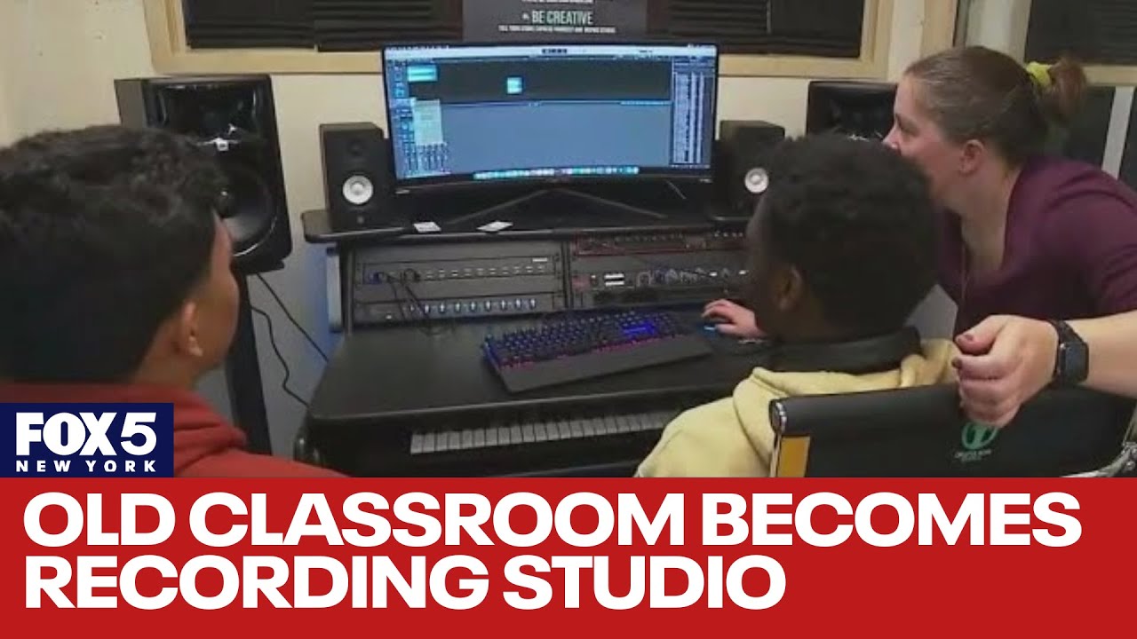 Old classroom becomes recording studio - YouTube