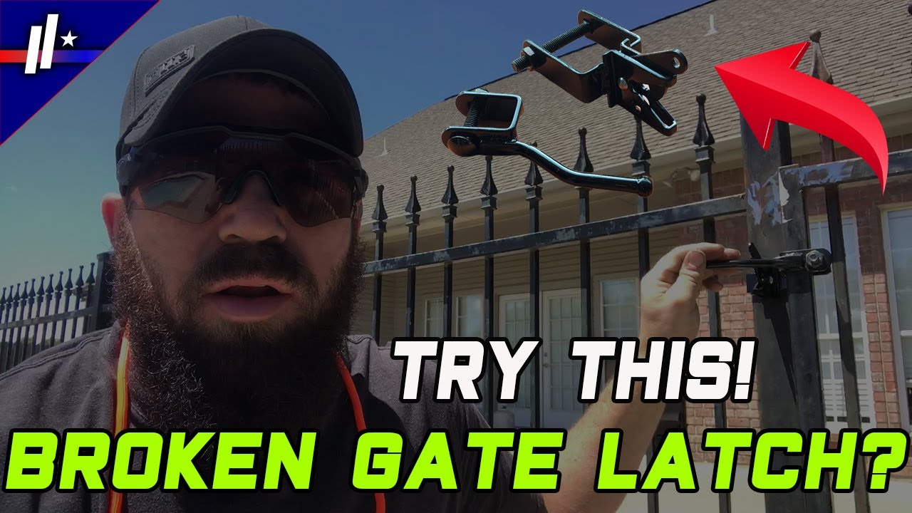 Best solution for broken latch on wrought iron gate. - YouTube