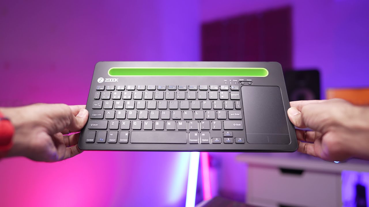 Zoook Fingerpad Wireless Keyboard with Trackpad - YouTube