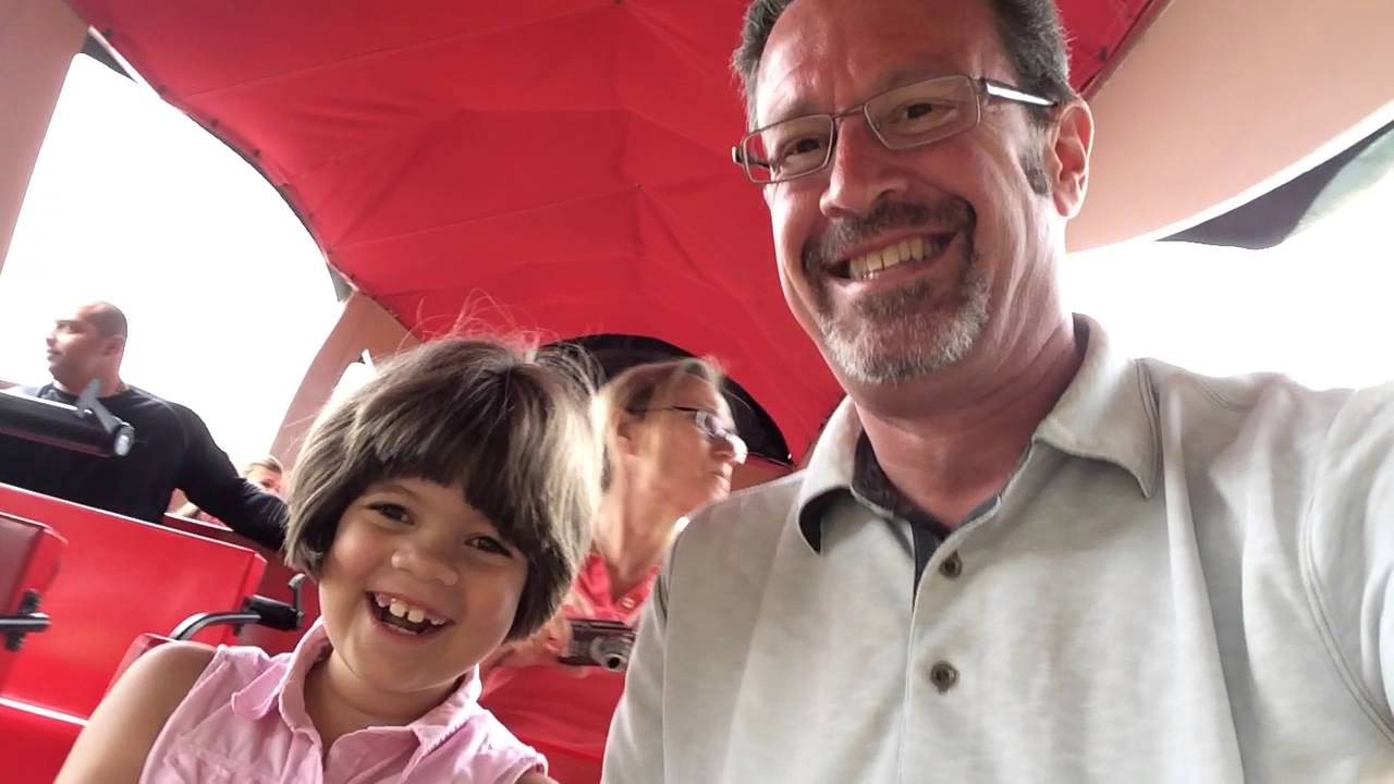 Bella and Daddy on the Crazy Barn Ride - YouTube