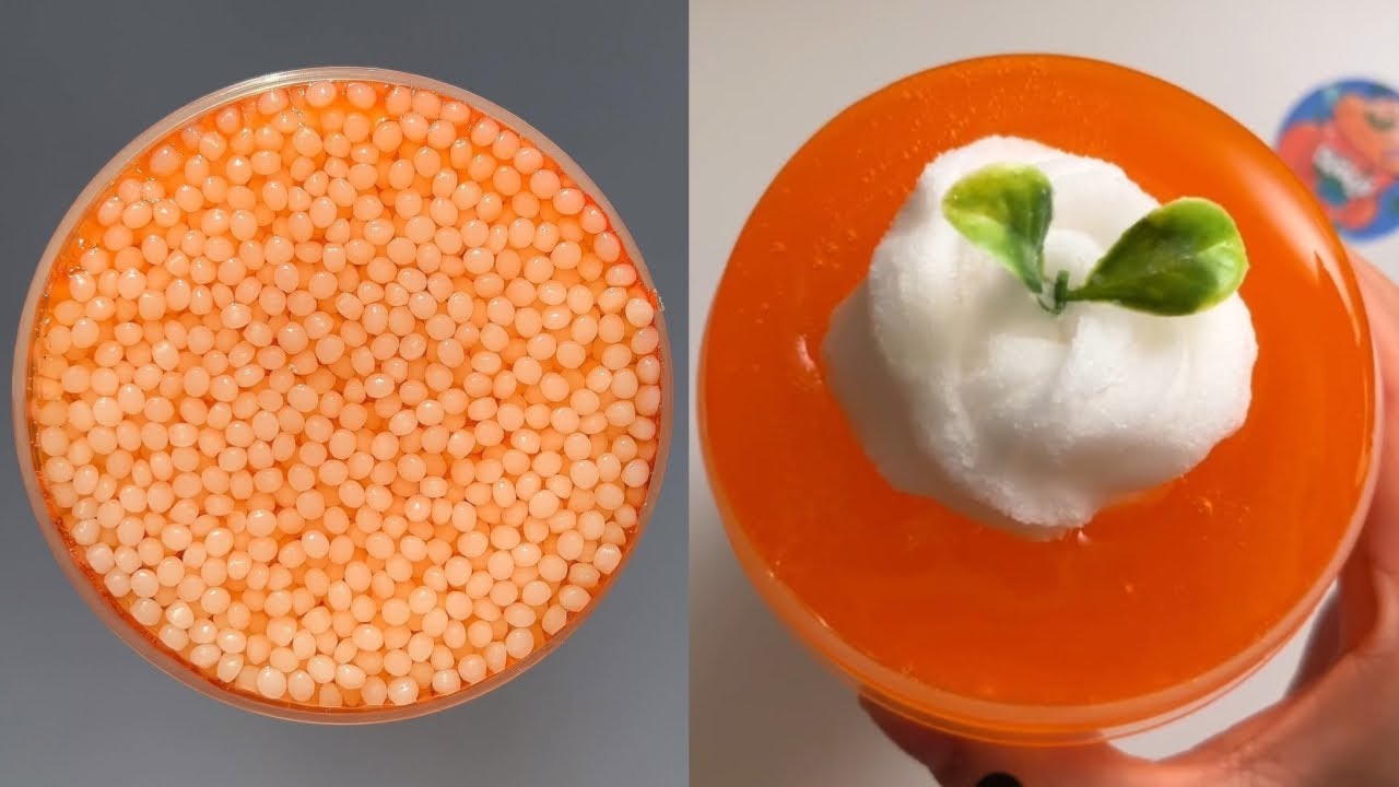 Best Ever Oddly Satisfying/ASMR/Calming/Relaxing Orange slime ...
