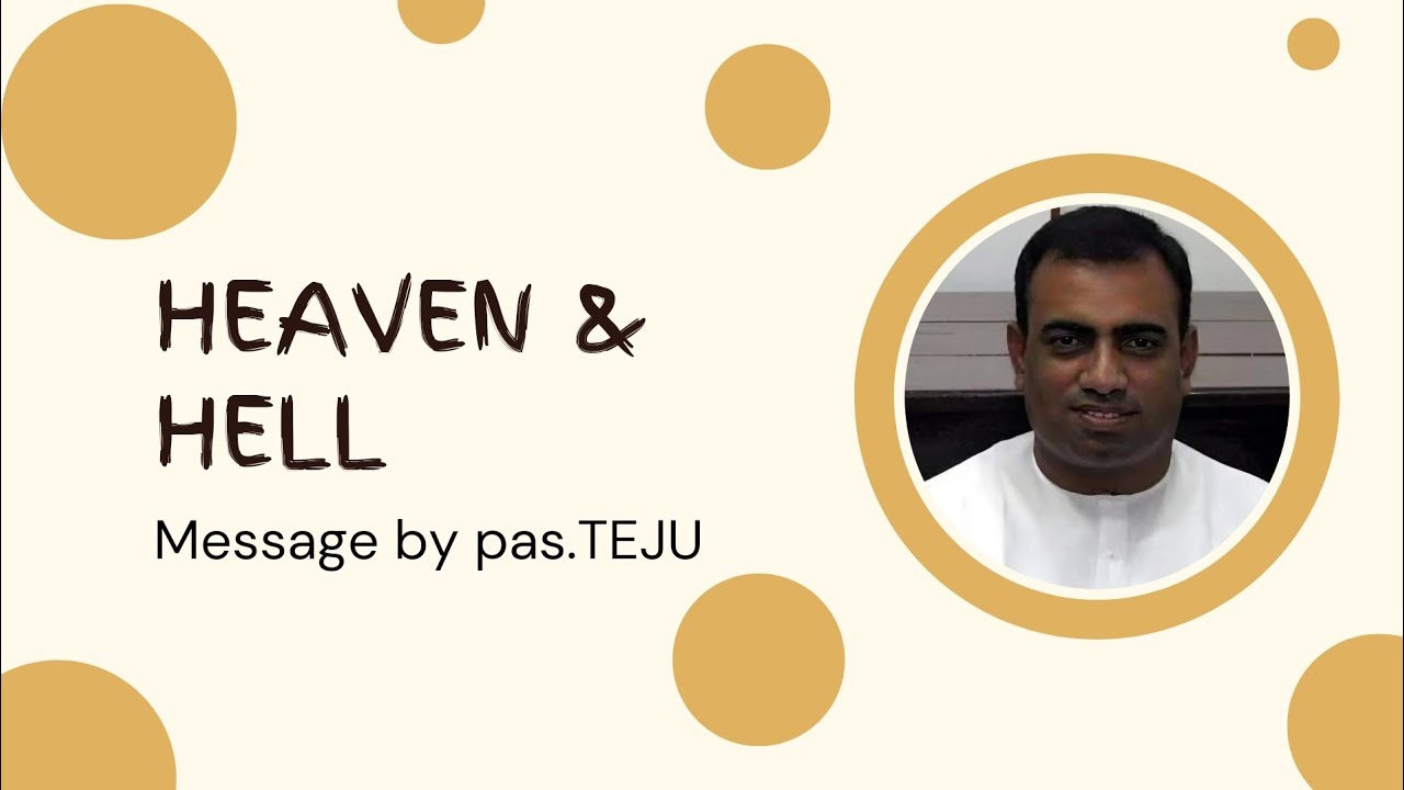 Heaven & Hell message by pas Teju| #tpmmessagestamil #pasteju #heaven ...