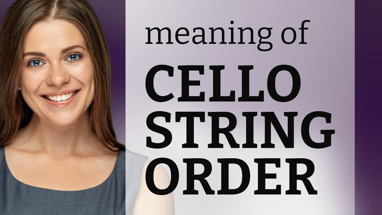 Understanding Cello String Order: A Beginner's Guide - YouTube