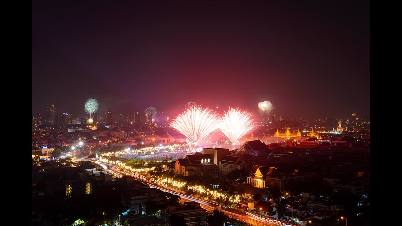 Beautiful 360 degree view of firework at Bangkok [HD] - YouTube
