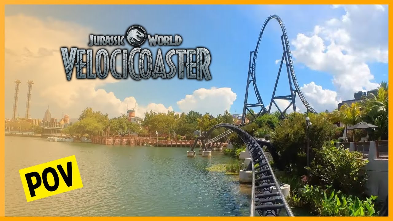 VelociCoaster - Coaster Front Row POV HD - YouTube