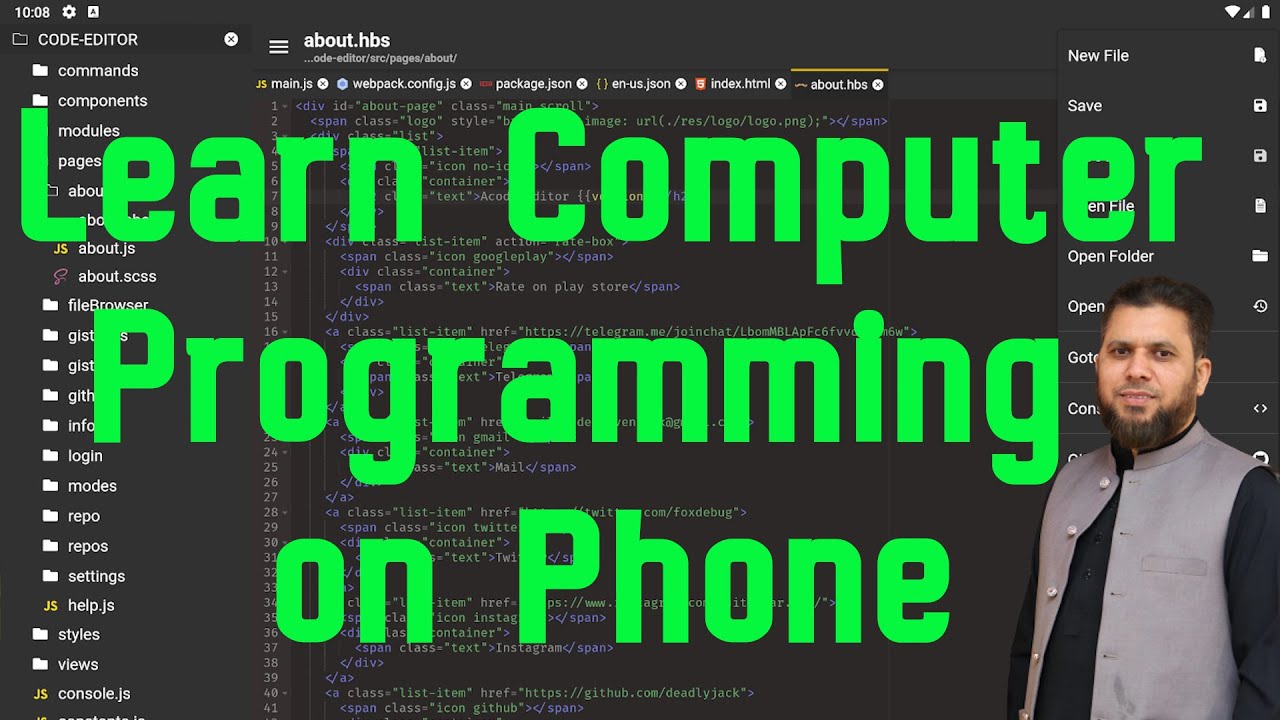 Learn Coding on Your Phone (Video in English) - YouTube