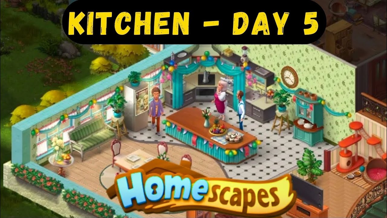 Homescapes - Kitchen Day 5 | Homescapes Completed houses | How to get ...