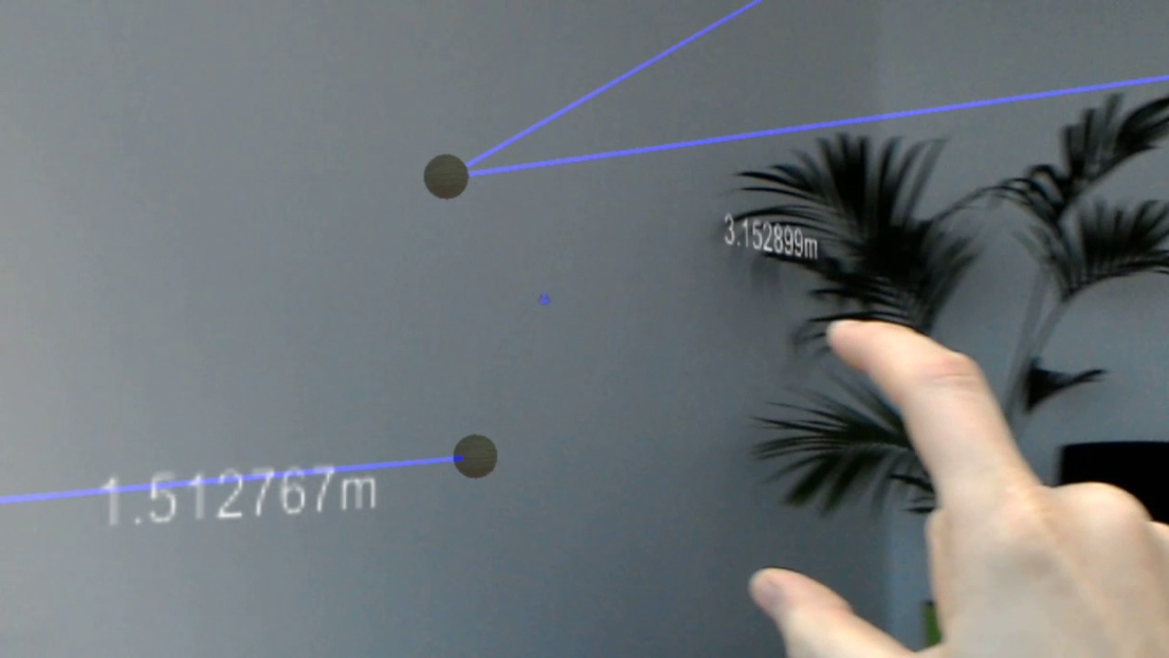 WIP HoloLens Measure App - YouTube