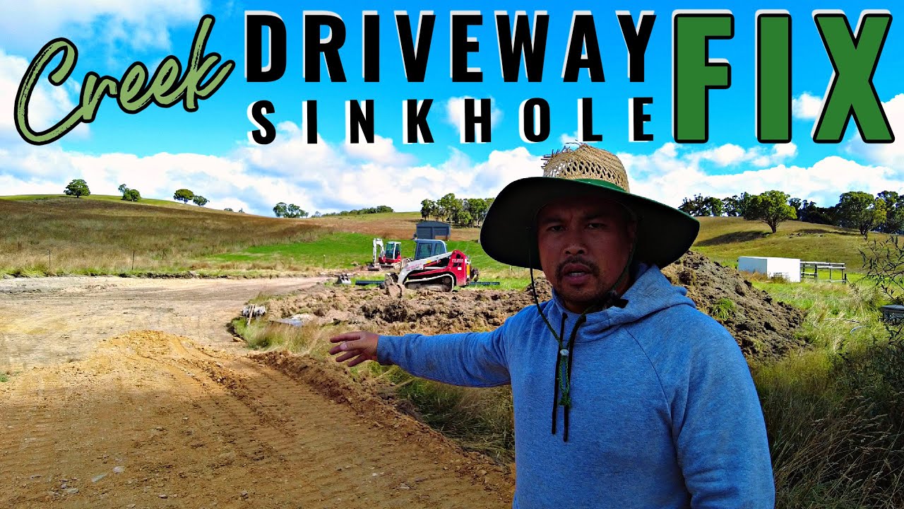 DAY 1: Rebuilding our Creek Wall & Farm Driveway after FLOOD DAMAGE ...