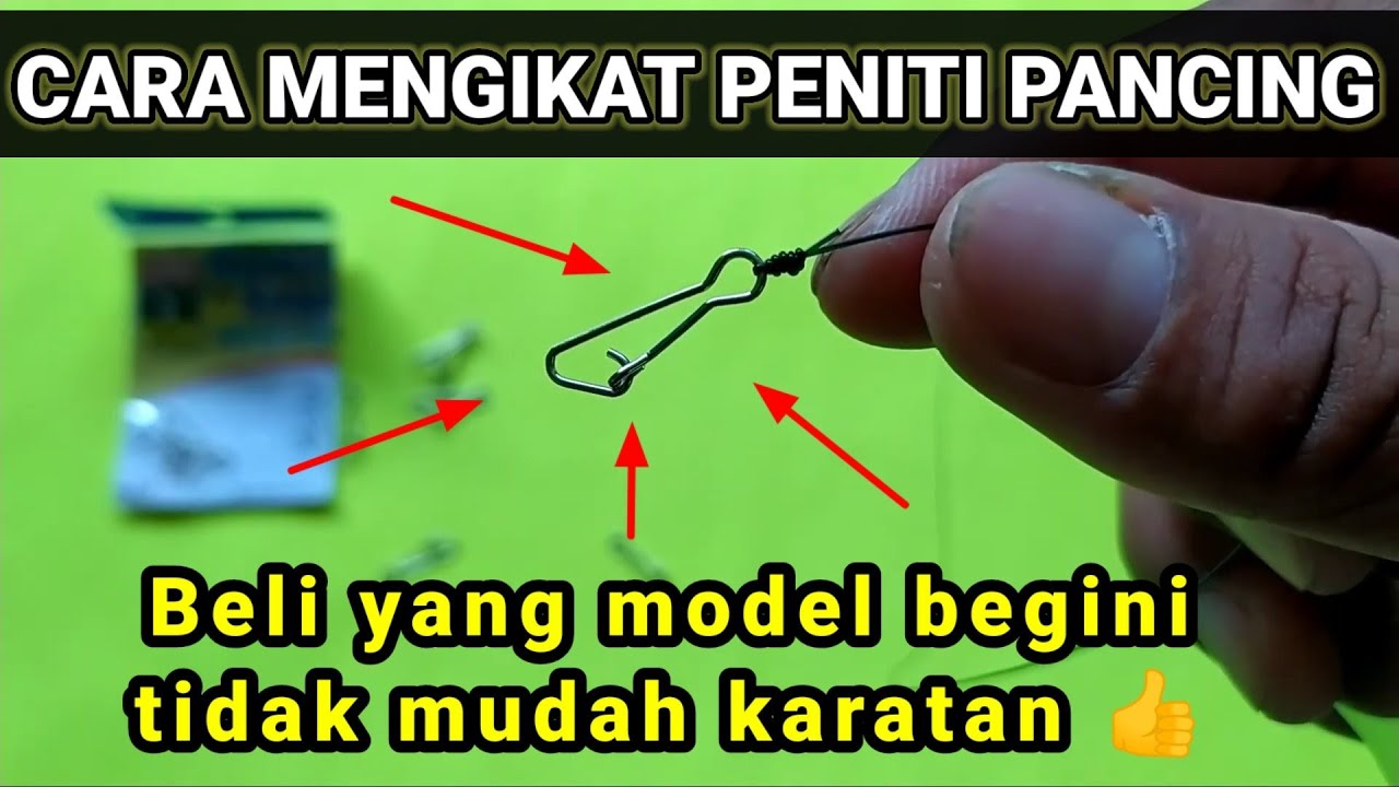 Cara ikat peniti pancing / Hooked Snap yang KUAT dan MUDAH | Pemula ...
