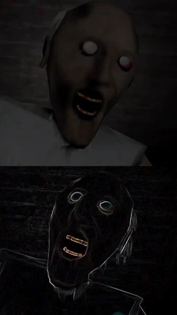 Original Granny First Ever Game Over vs Neon Granny First Ever Game ...