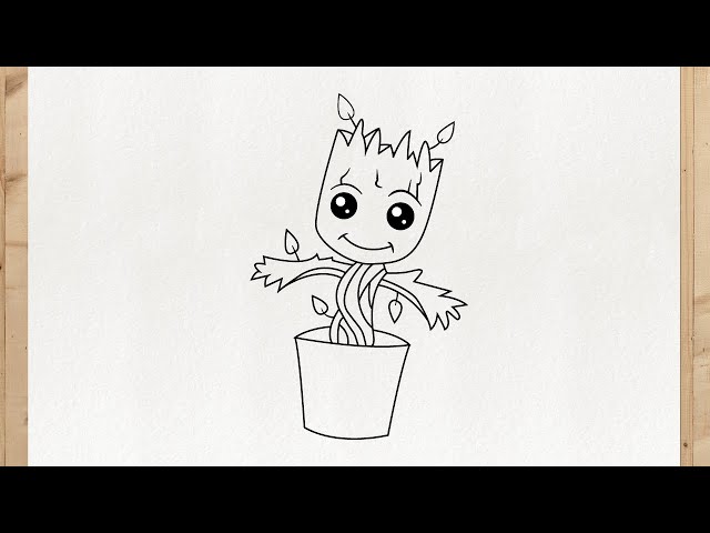 Disegno Di Baby Groot Che Balla Groot Ball Etsy Italia