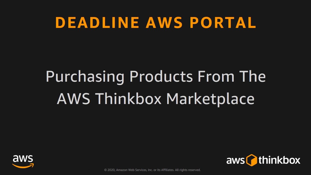 Deadline AWS Portal Tutorials: 7/8 – Creating An Account & Purchasing ...