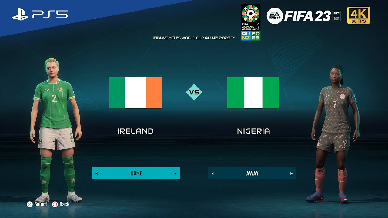 Ireland VS Nigeria | Women's World Cup 2023 Group B | FIFA 23 | PS5 ...