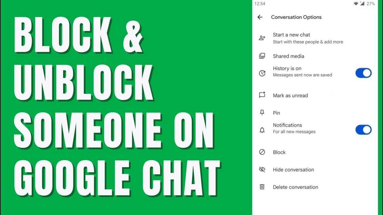 How To Block & Unblock Someone on Google Chat - YouTube