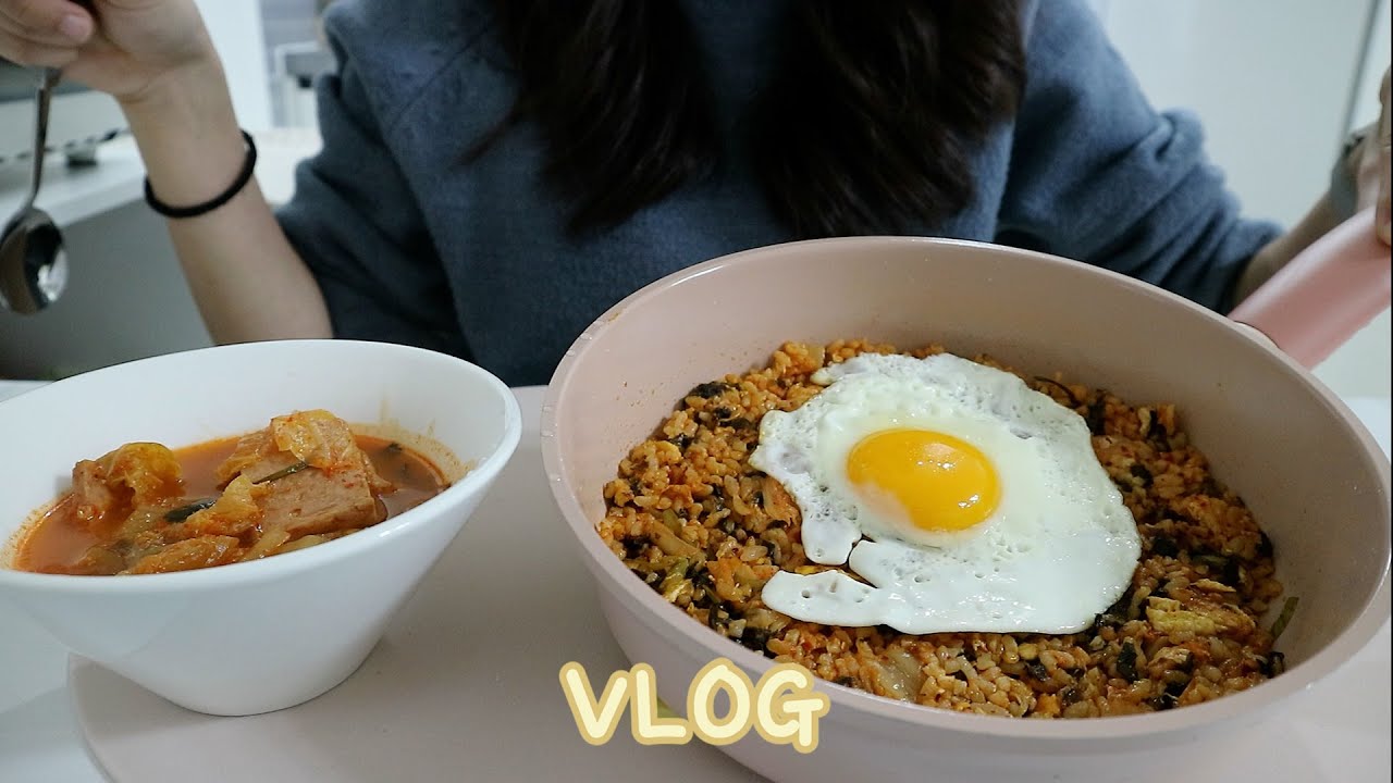Sub Vlog 먹기 위해 일찍 일어나는 새 그게 바로 접니다 I 갈비찜덮밥 I 햄치즈샌드위치 I 김치찌개 팽이버섯전 I