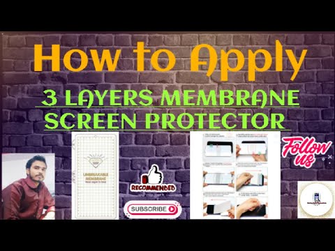 How to apply Unbreakable membrane screen protector//How to use ...