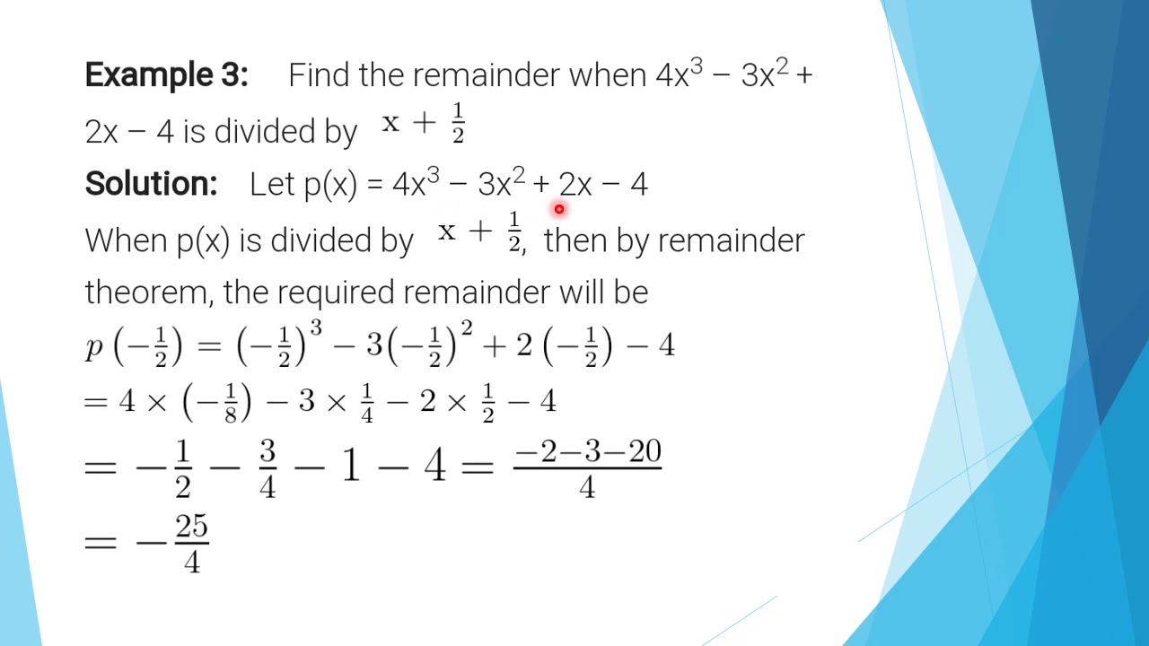 Remainder Theorem Factor Theorem And Synthetic Division YouTube Remainder Theorem Factor Theorem And Synthetic Division YouTube