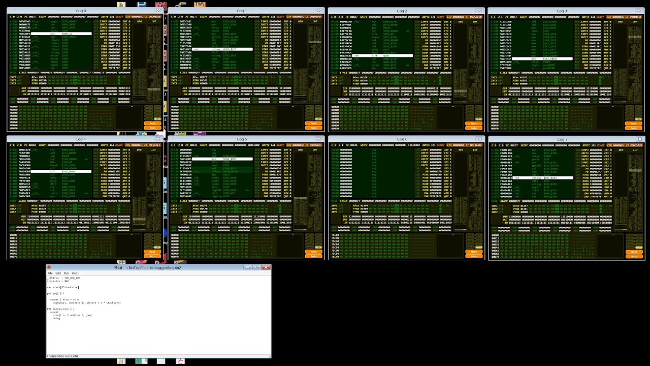 P2 Debugger - Single Stepping All 8 Cogs - YouTube