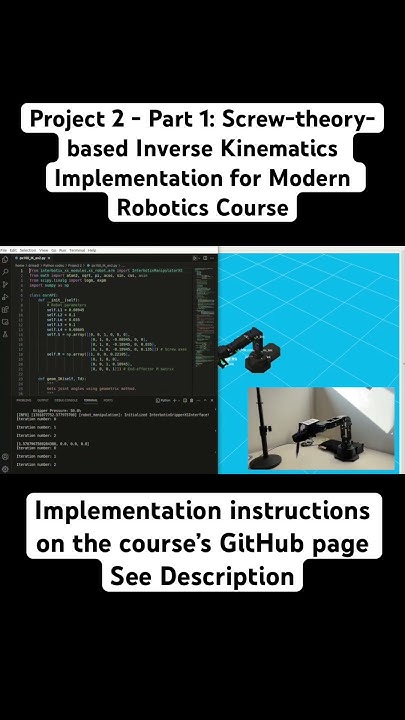 Project 2 ‐ Part 1: Screw-theory-based Inverse Kinematics Implementation for Modern Robotics ...