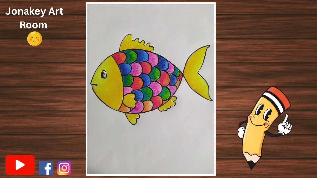 Fish Drawing || How To Drawing a Fish Easily || Step By Step Fish ...