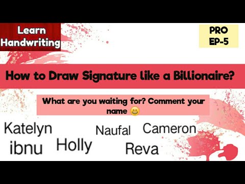 How to Draw Signature like a Billionaire| Autograph|PRO EP-5 - YouTube