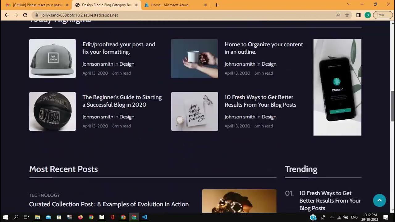 HTML Application deployment in Web Apps and code pull from Visual ...