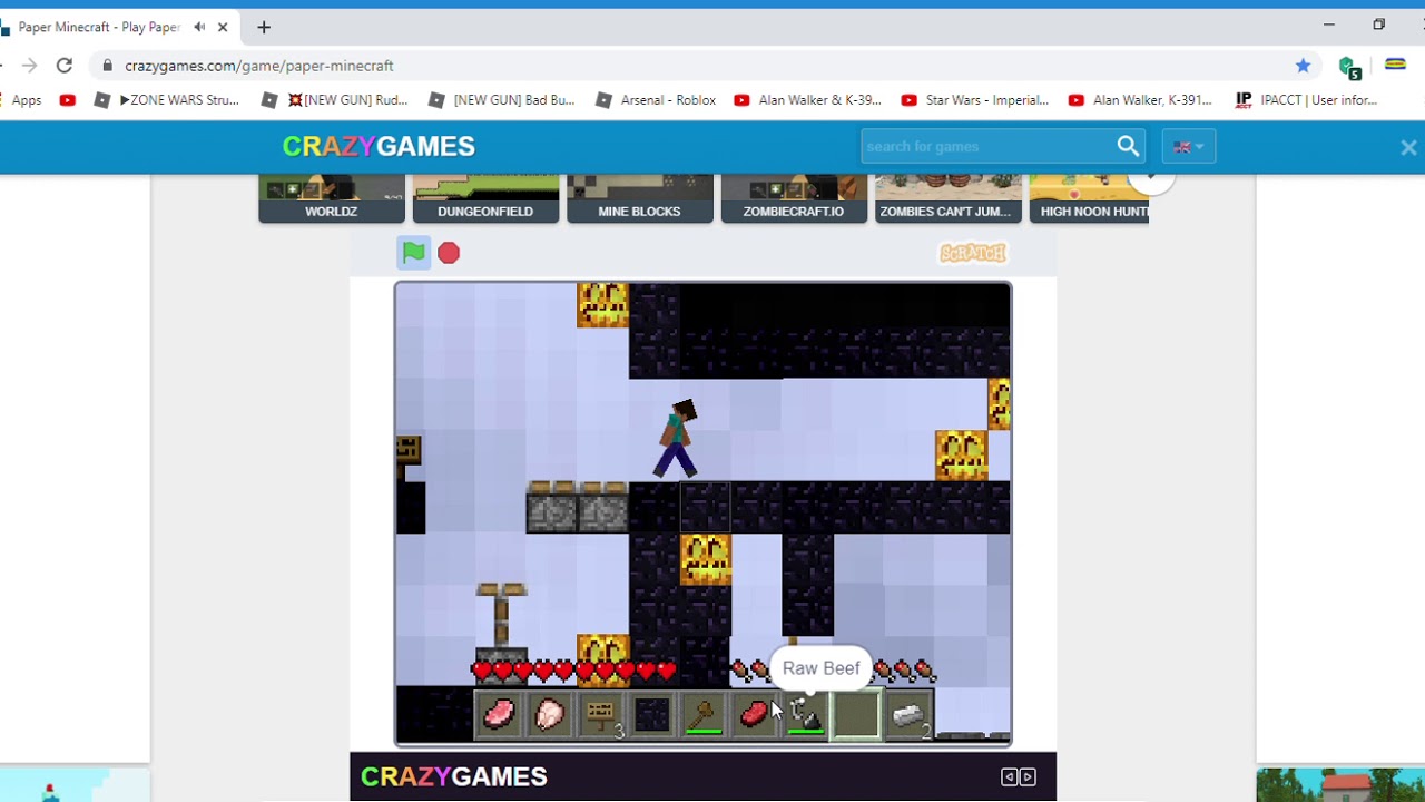 Paper Minecraft ( A free mc game, especially a rip-off) GAMEPLAY ...