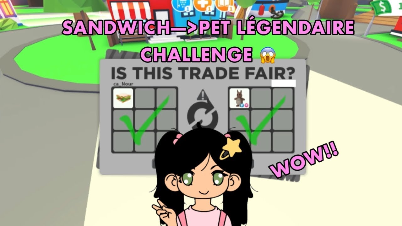 D'UN SANDWICH À UN PET LÉGENDAIRE SUR ADOPT ME CHALLENGE!! I ROBLOX ...