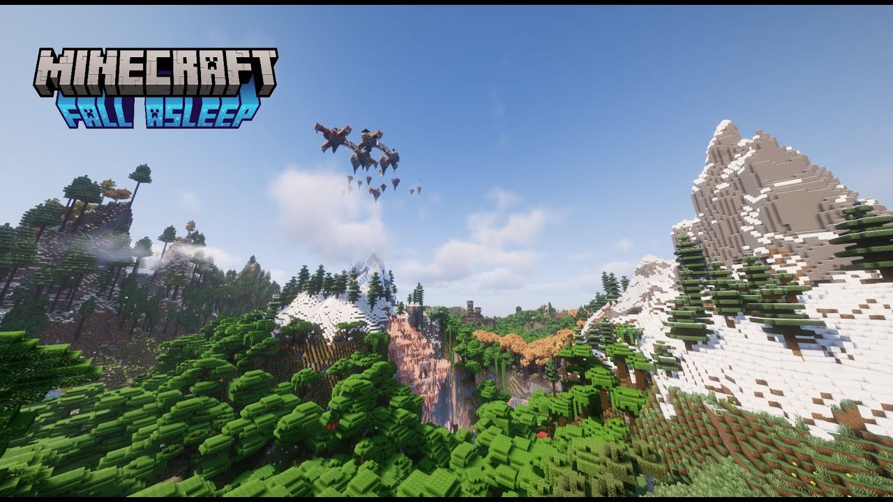 Minecraft Fall Asleep Fast Rain Nature Ambience White Noise Beautiful ...