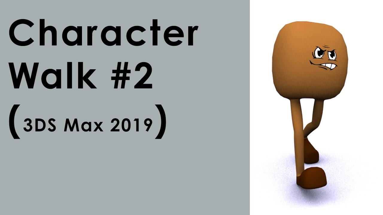 3ds max character walk cycle #2 - YouTube