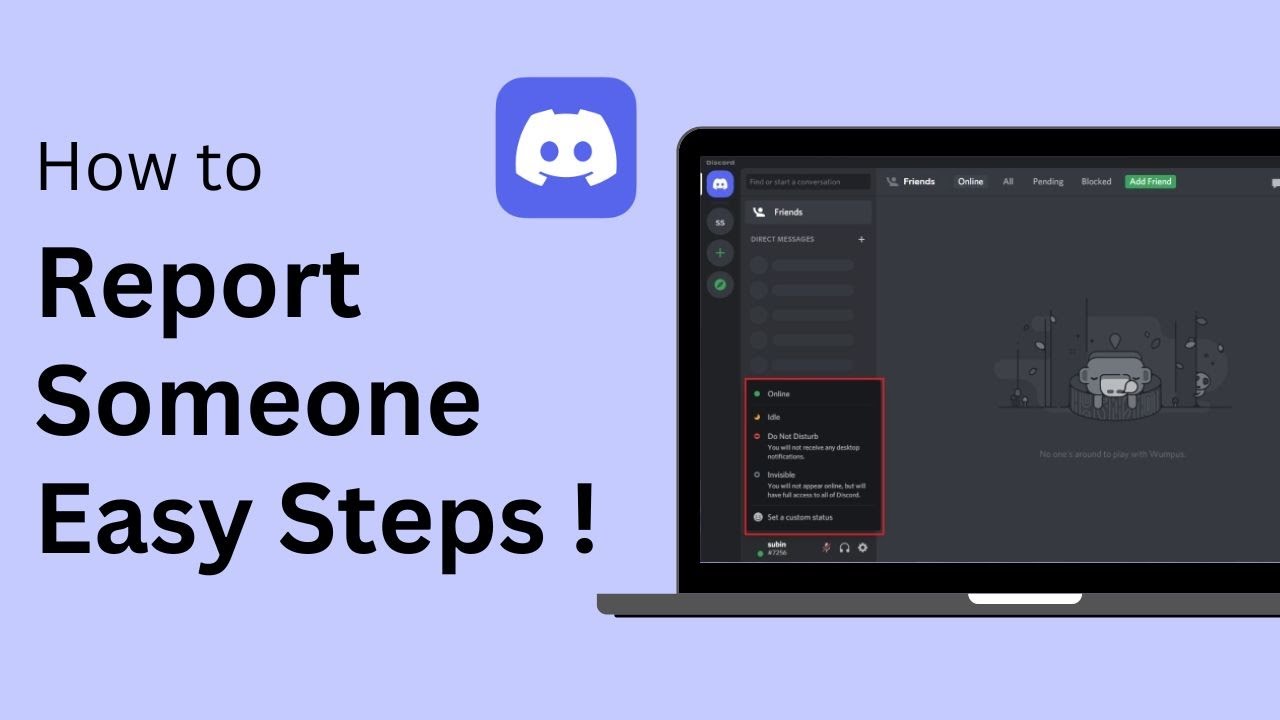 How To Report Someone On Discord ! - YouTube
