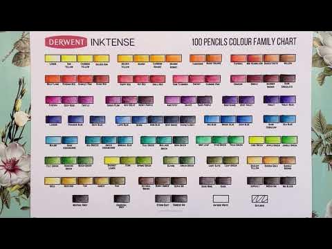 Derwent Inktense 100 Colour Family Chart! - YouTube