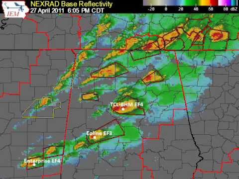 April 27 2011 Alabama Tornadoes - Radar and Tornado Tracking - YouTube