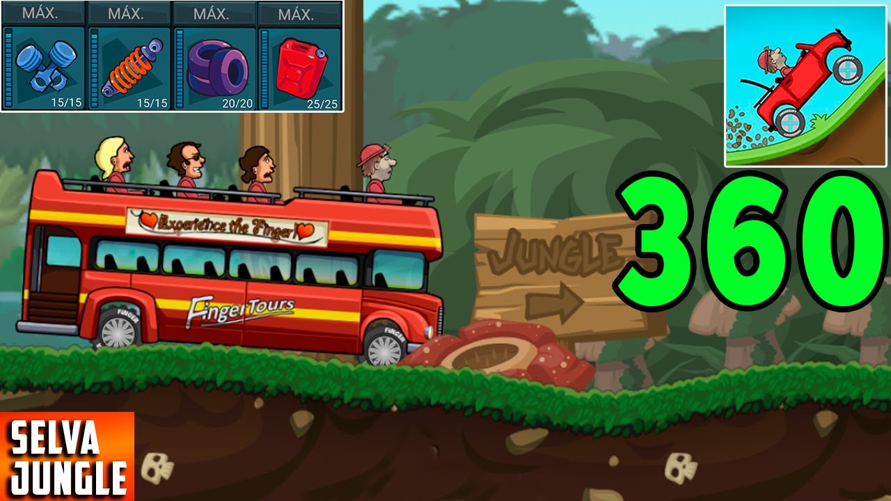 Hill Climb Racing - TOURIST BUS in JUNGLE- Gameplay Walkthrough Part ...