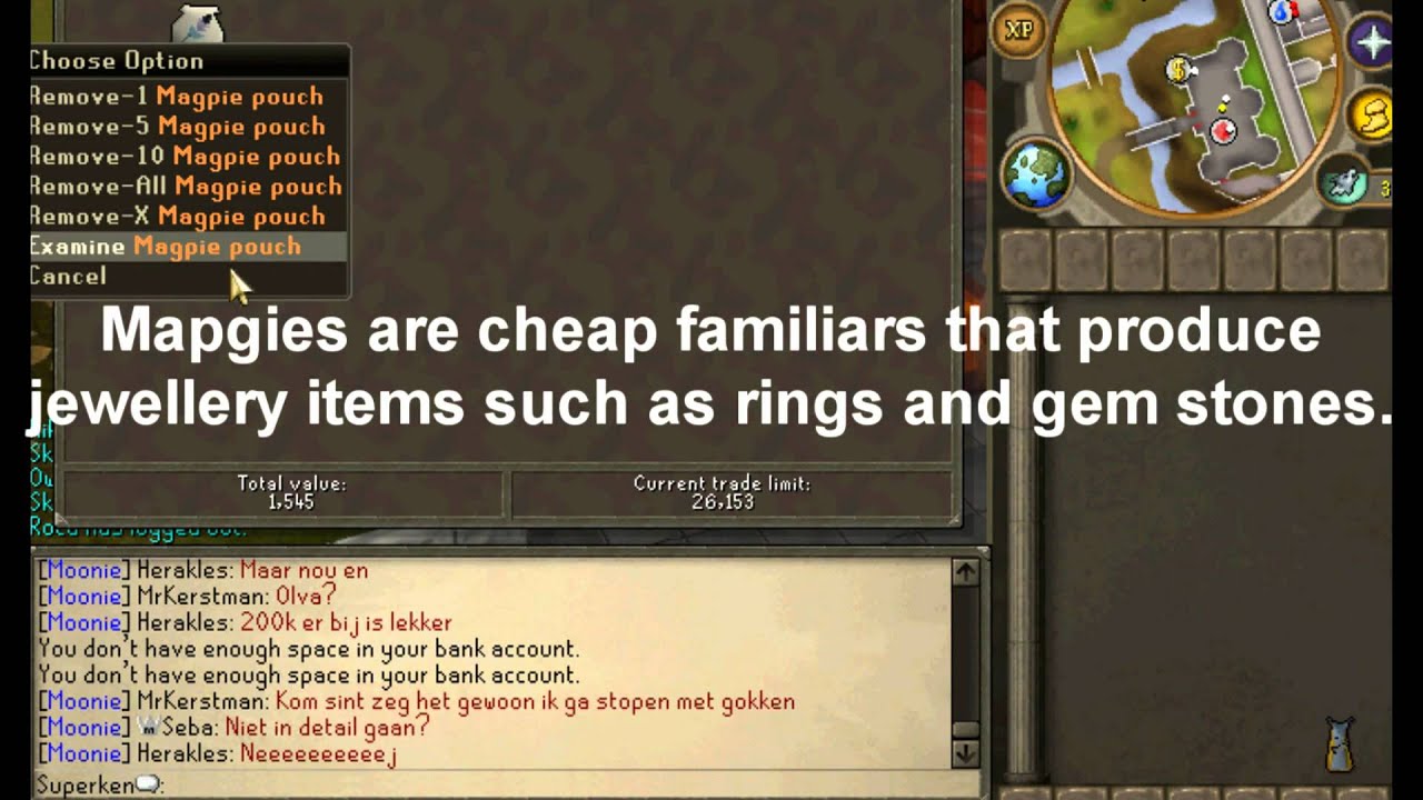 Runescape - Magpie Summoning Familiar Money Making [Mini Guide] l By ...