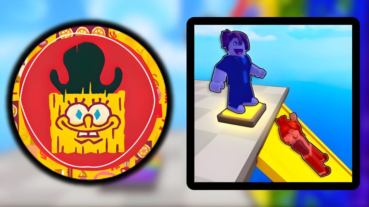 "Big Guy SpongeBob" Badge | Easy Teamwork Obby! - YouTube