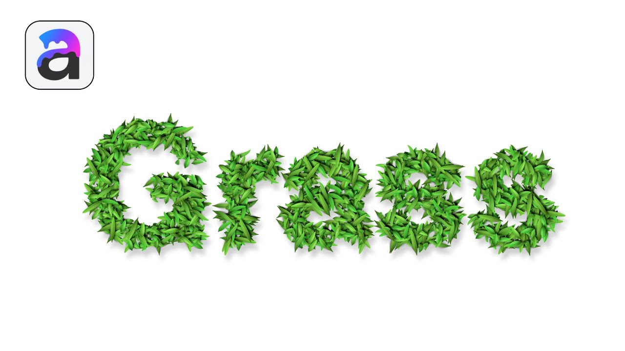 Grass Text Effect In Art Text — Typography Design Tool - YouTube