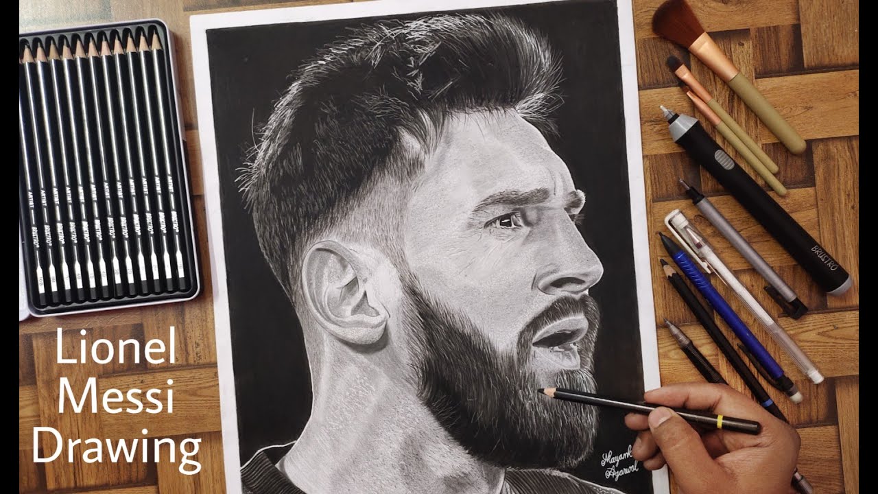 How to Draw Lionel Messi Realistic Drawing | Step by Step Drawing - YouTube