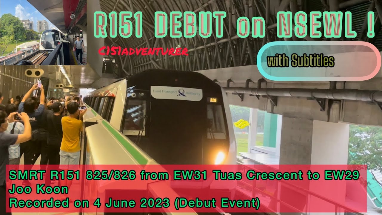 [CC | First R151 Debut!] SMRT R151 825/826 Ride from EW31 Tuas Crescent ...