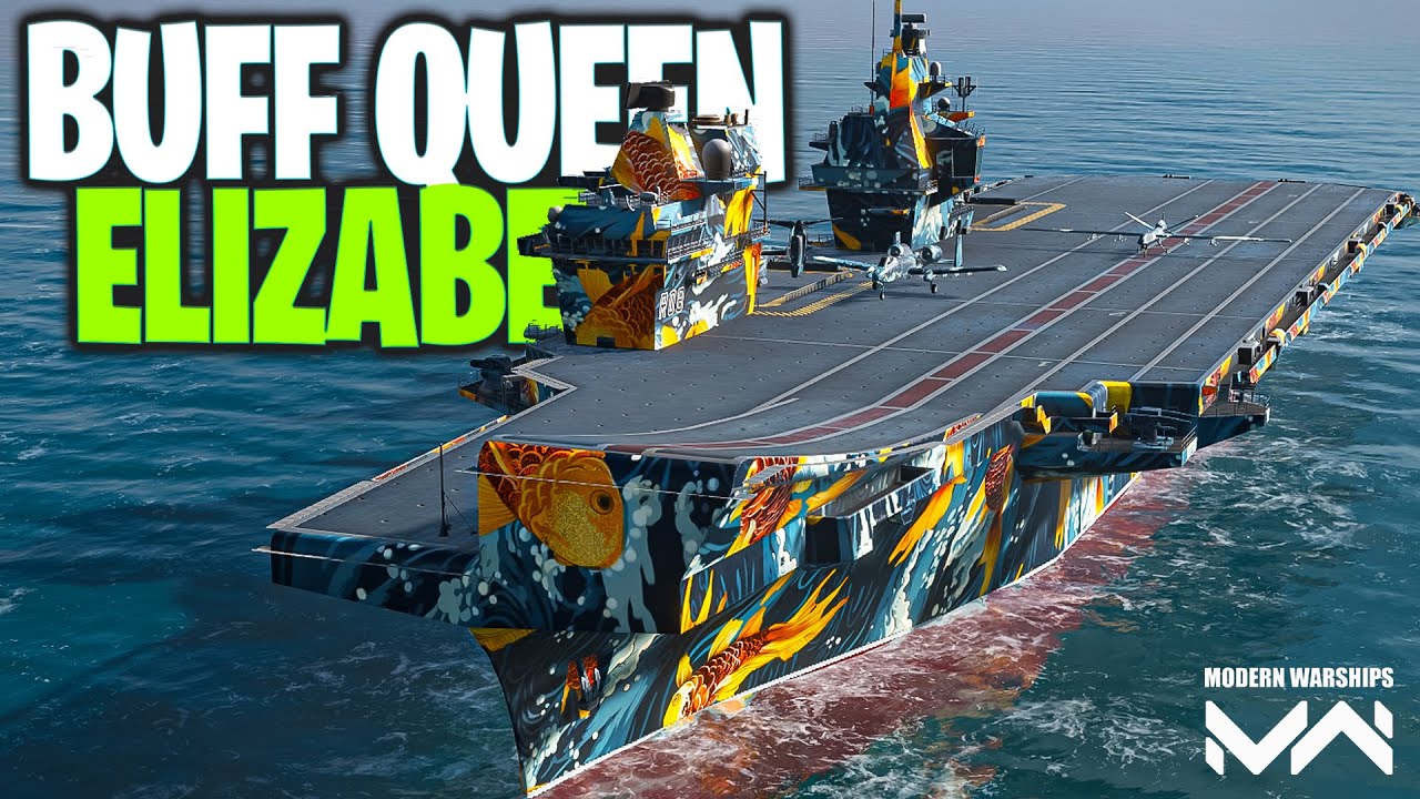 HMS Queen Elizabeth Buff 2X Helikopter 6X Air Defense - Modern Warships ...
