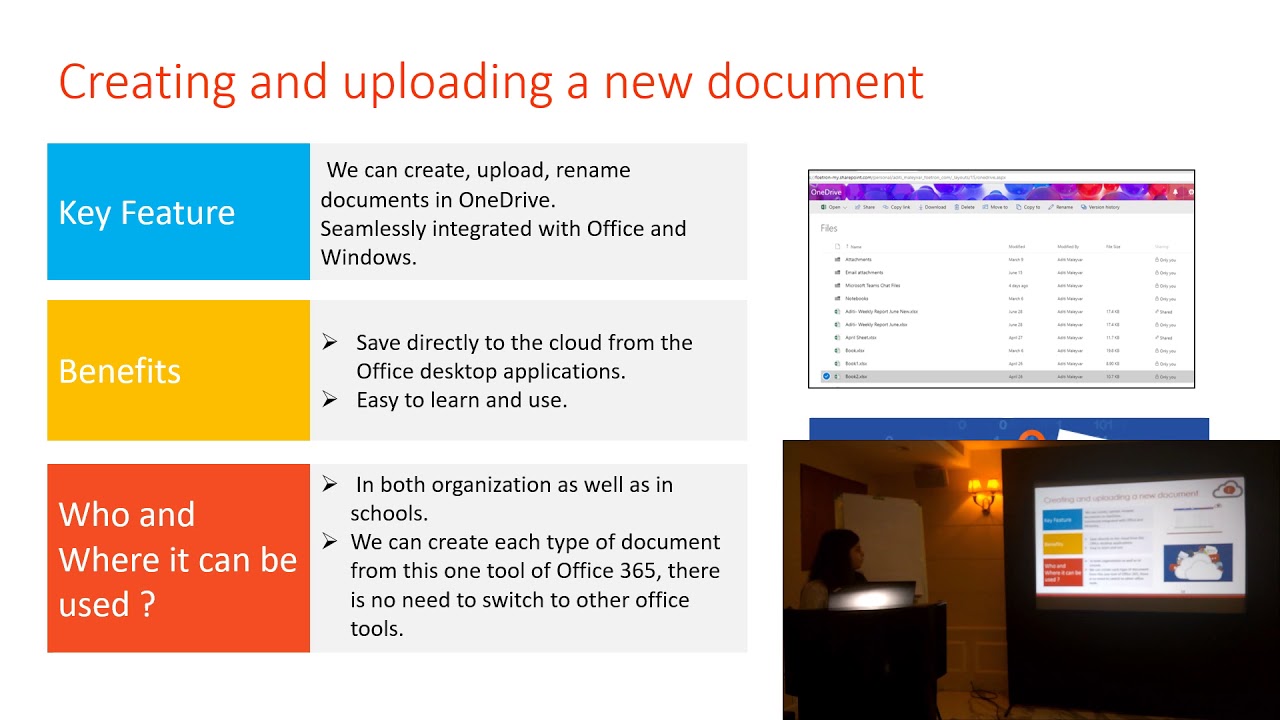 How can I create or upload a document in OneDrive for Business? - YouTube