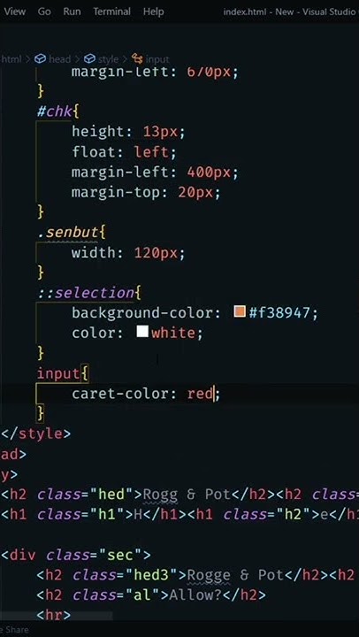 Change input cursor and outline color with CSS. - YouTube