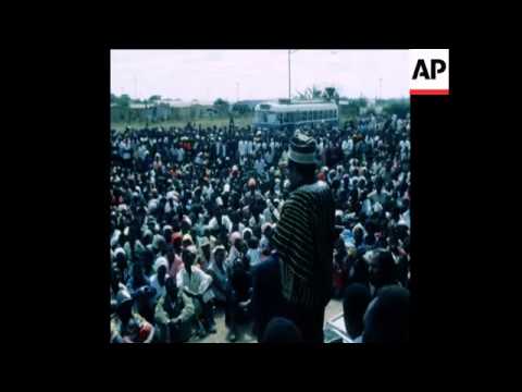 SYND 14 5 78 BISHOP ABEL MUZOREWA CAMPAIGNING IN GATOOMA - YouTube