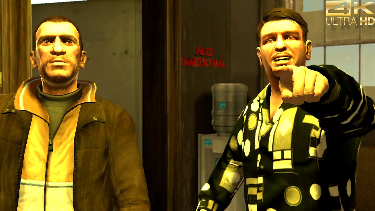 GTA IV ⏪️Flashback (Xbox S|X) Niko visits Roman at work [4K ULTRA HD ...