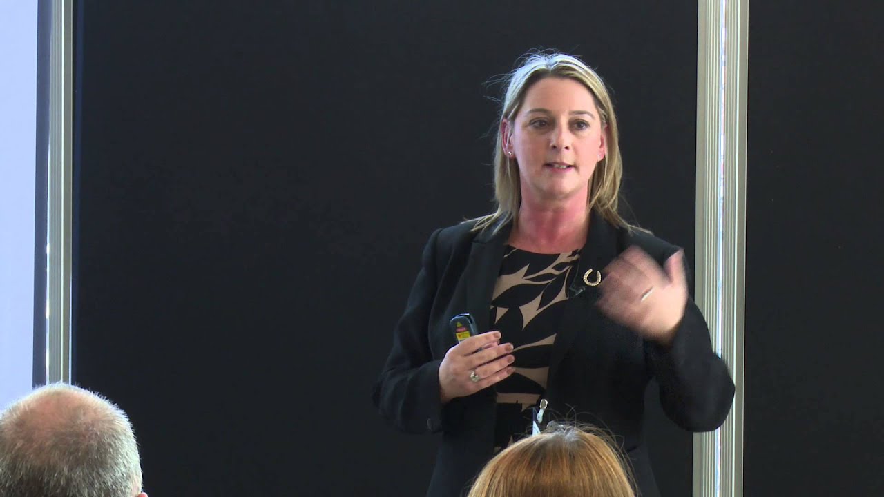 Royal Mail Group's HR Director Jane Fairhurst presents at the # ...