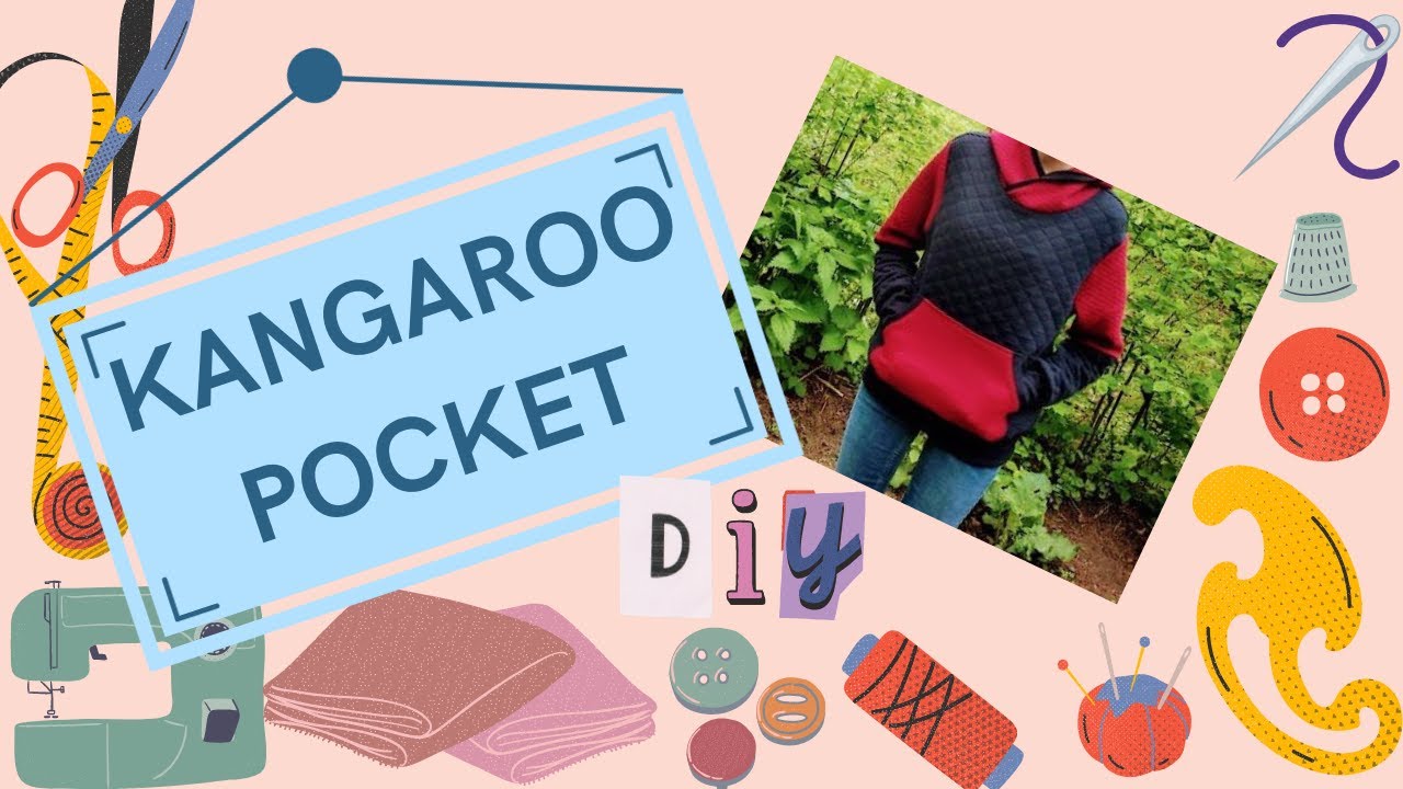 How to trim kangaroo pocket opening with rib-knit fabric - YouTube