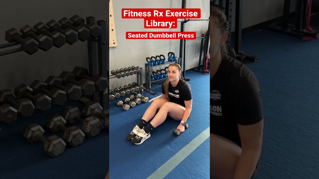 Fitness Rx Exercise Library: Seated Dumbbell Press (Core Engaged) - YouTube